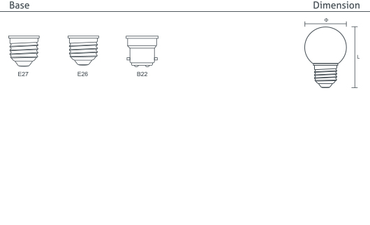 LED Color Bulb G45 - Wellmax Lighting