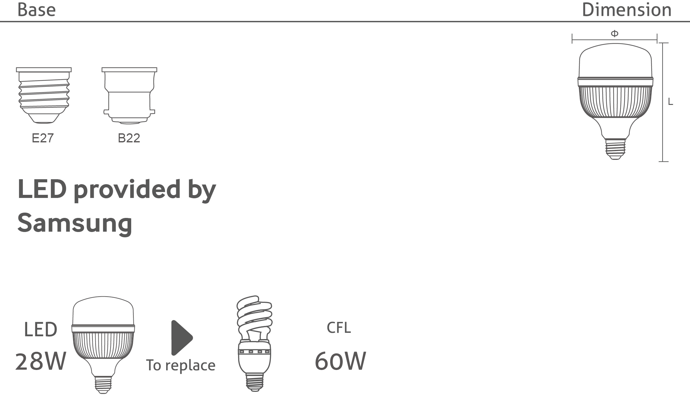 ECOLite-Ballet T Bulb - Wellmax