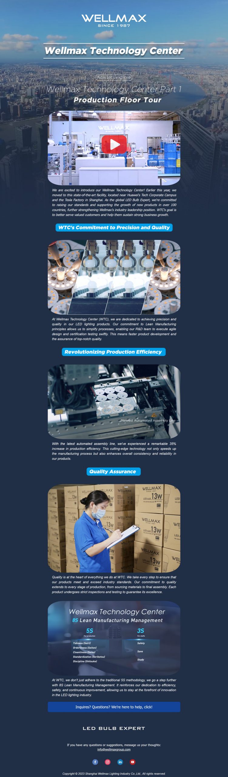 Let's explore Wellmax Technology Center - Production Floor Tour - Wellmax