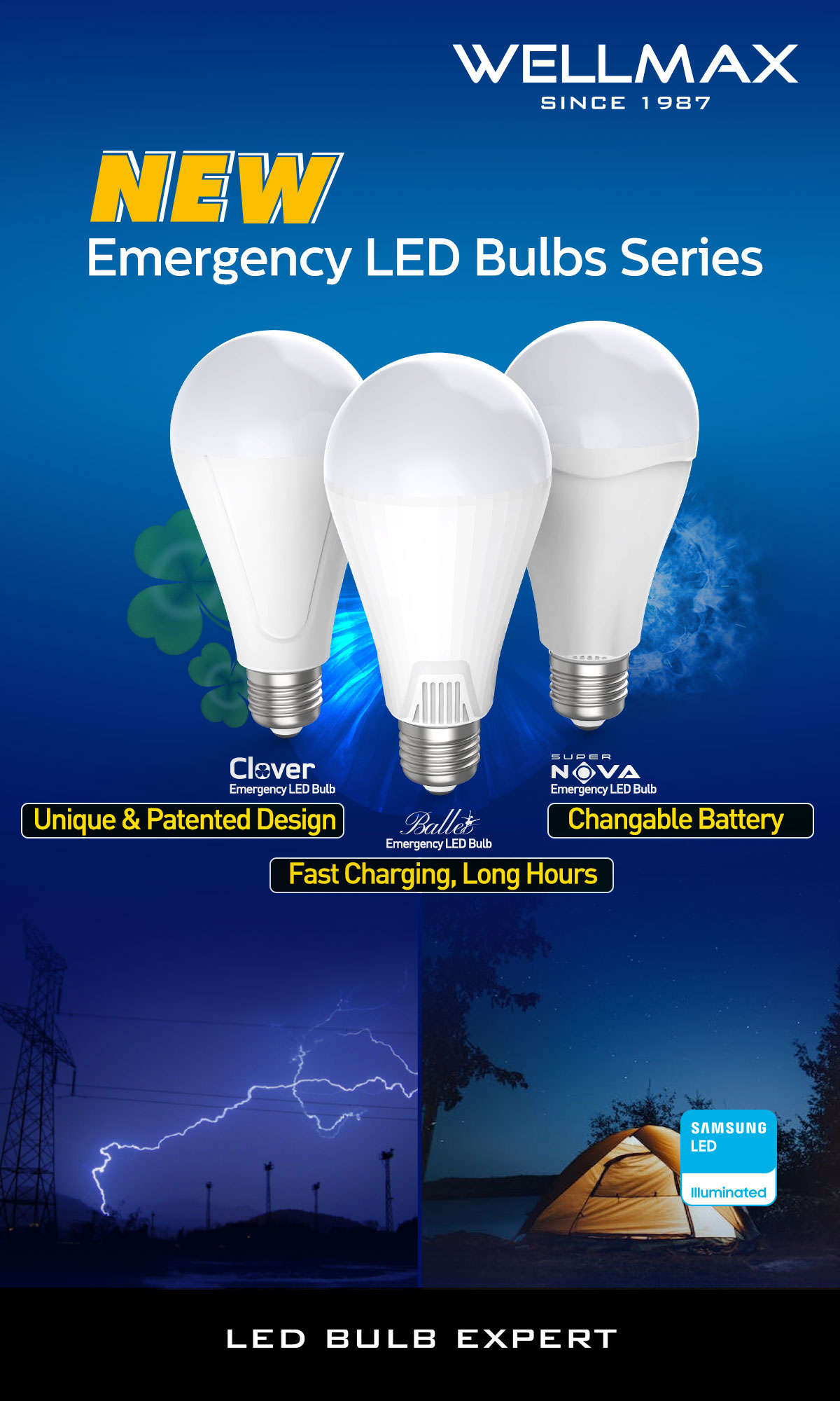 🚨New Emergency LED Bulbs in 3 Shapes: Supernova, Ballet & Clover - Wellmax