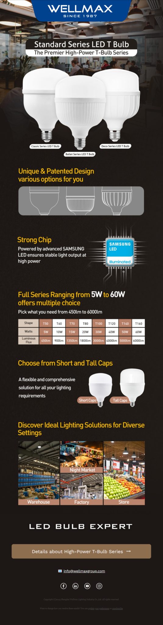💡Discover Our Premier High-Power T-Bulb Series! - Wellmax