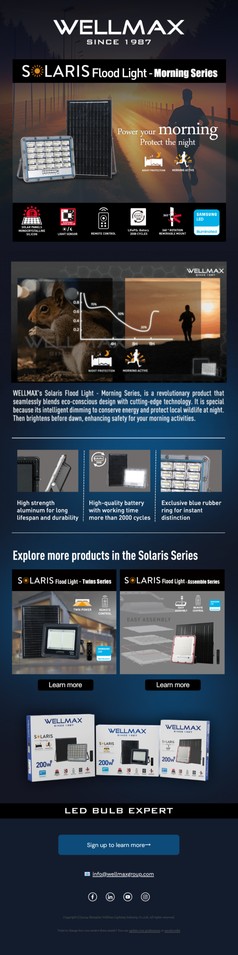 Explore the power of Solaris Flood Light - Morning Series🔆🌱 - Wellmax