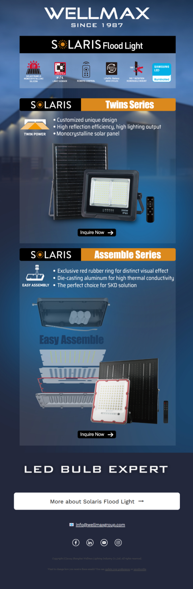 SOLARIS Flood Light family welcomes two new members, see details - Wellmax