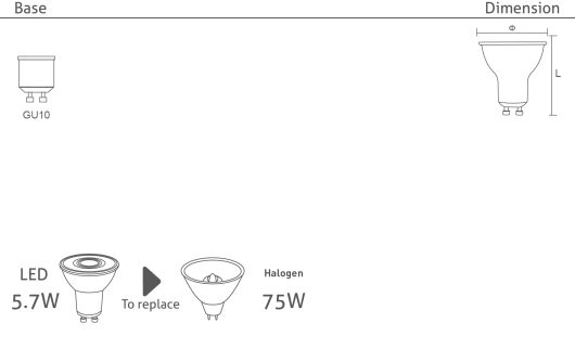 Crystal LED Spotlight - GU10 (Glass) - Wellmax