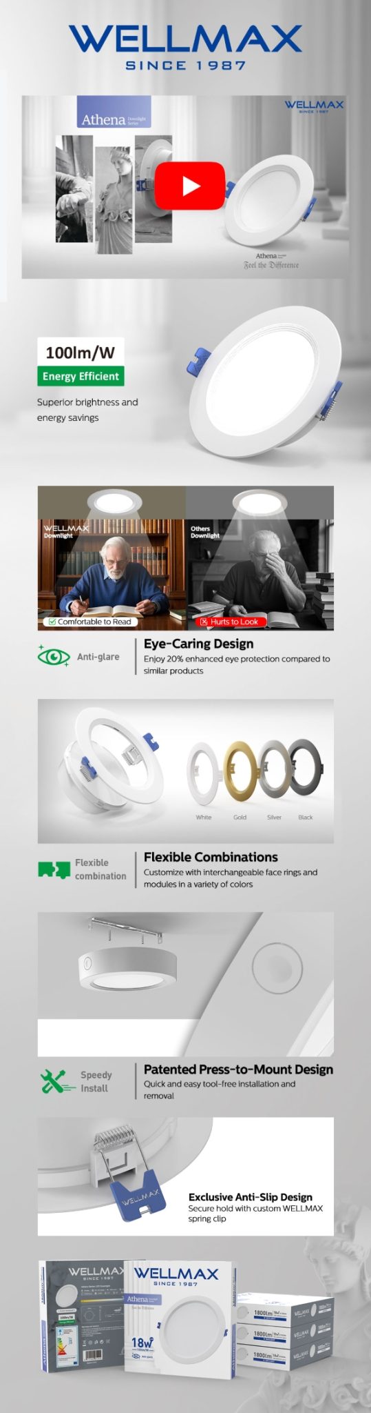 Athena Downlight Series Is Here! New Downlight from WELLMAX! - Wellmax